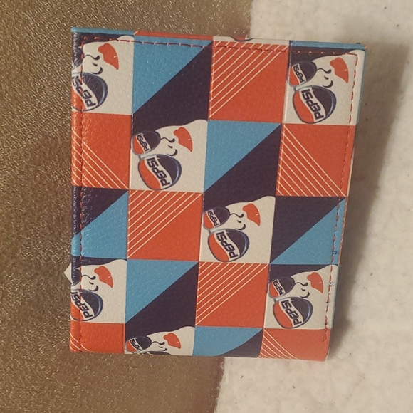 Pepsi | Bags | Nwt Pepsi Cola Logo Wallet Multicolor Wout Box Bifold ...
